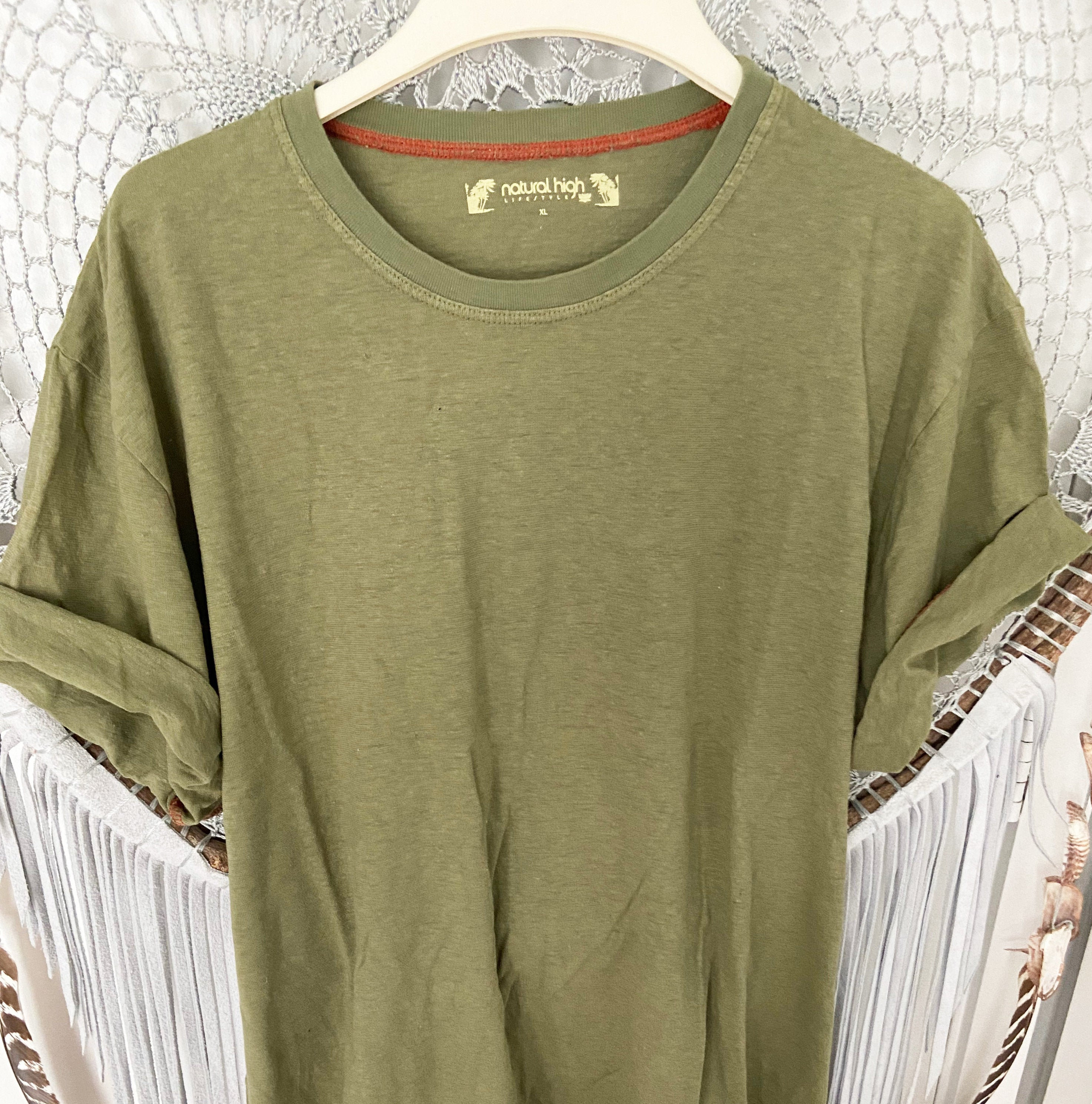 Hemp Cotton T Olive Green - Etsy