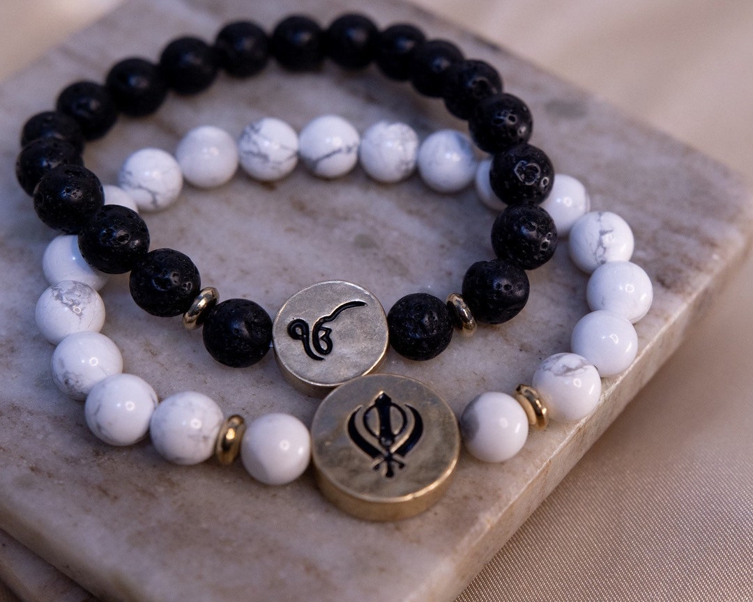 Ik Onkar & Khanda Bead Bracelets| Sikhism |sikhi| Ik Onkar Bead ...