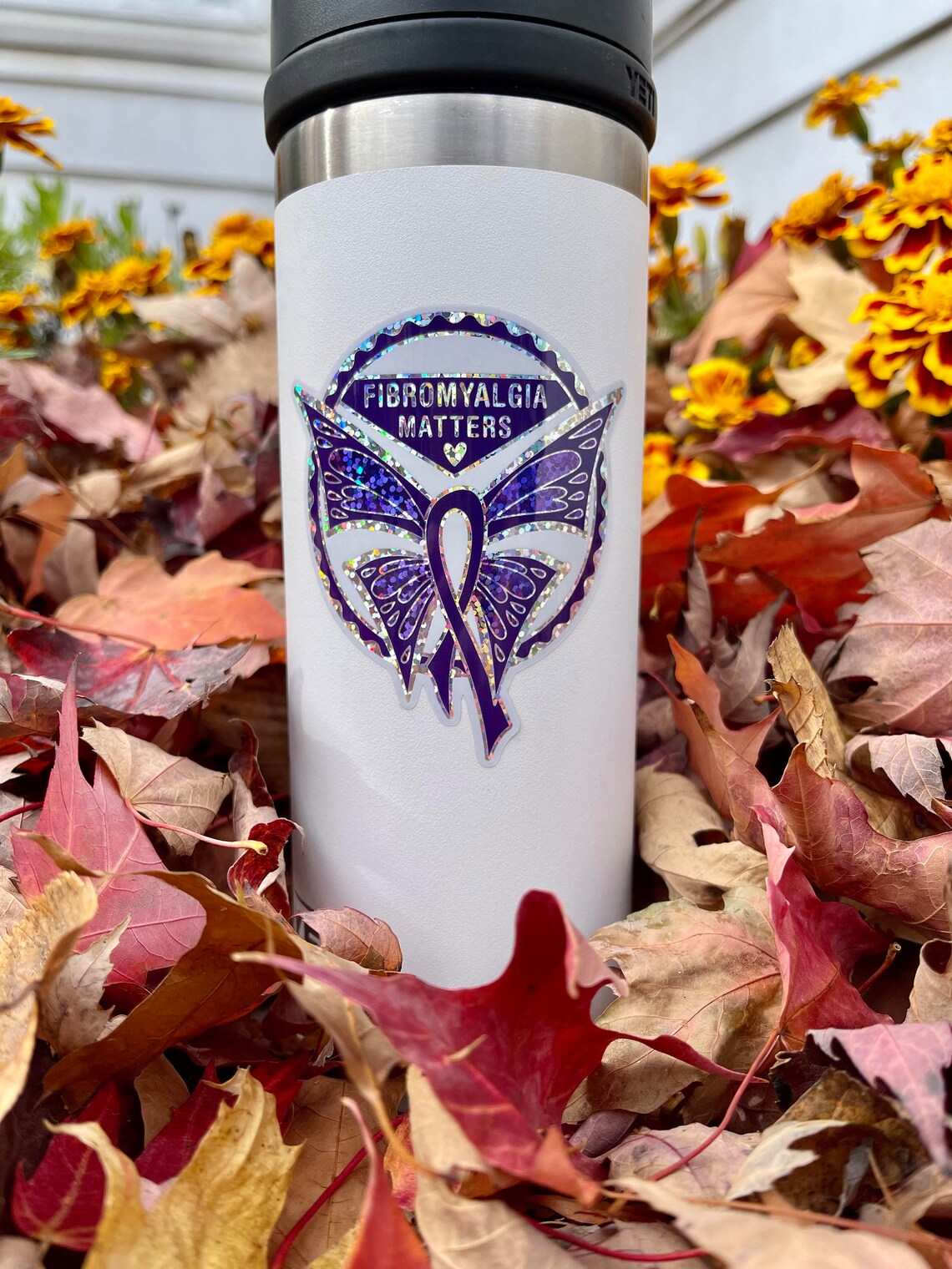 Fibromyalgia Awareness Sticker - Fibrocolors Fibromyalgia Awareness ...