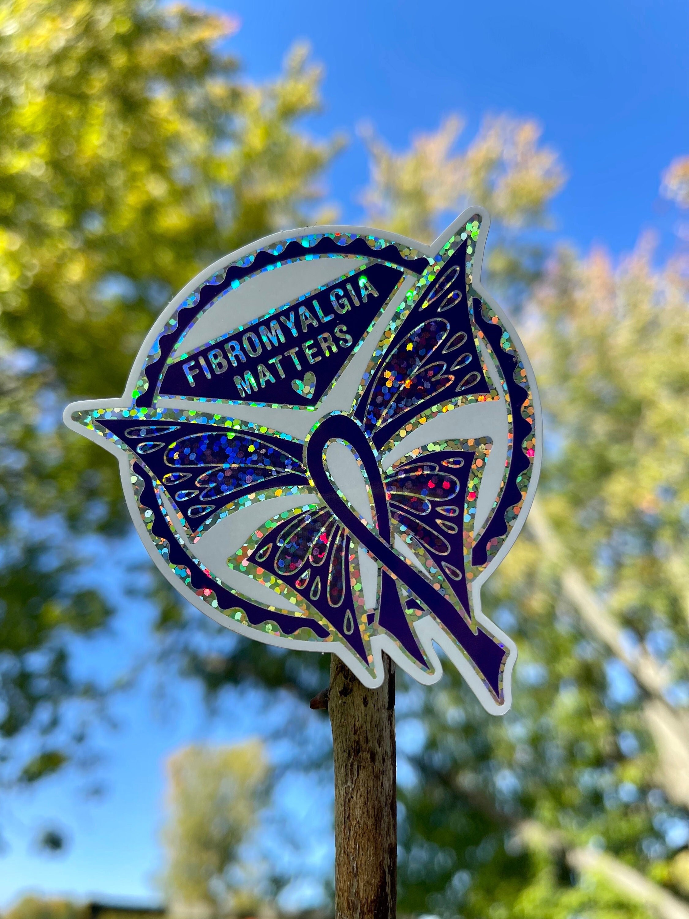 Fibromyalgia Awareness Sticker - Fibrocolors Fibromyalgia Awareness ...