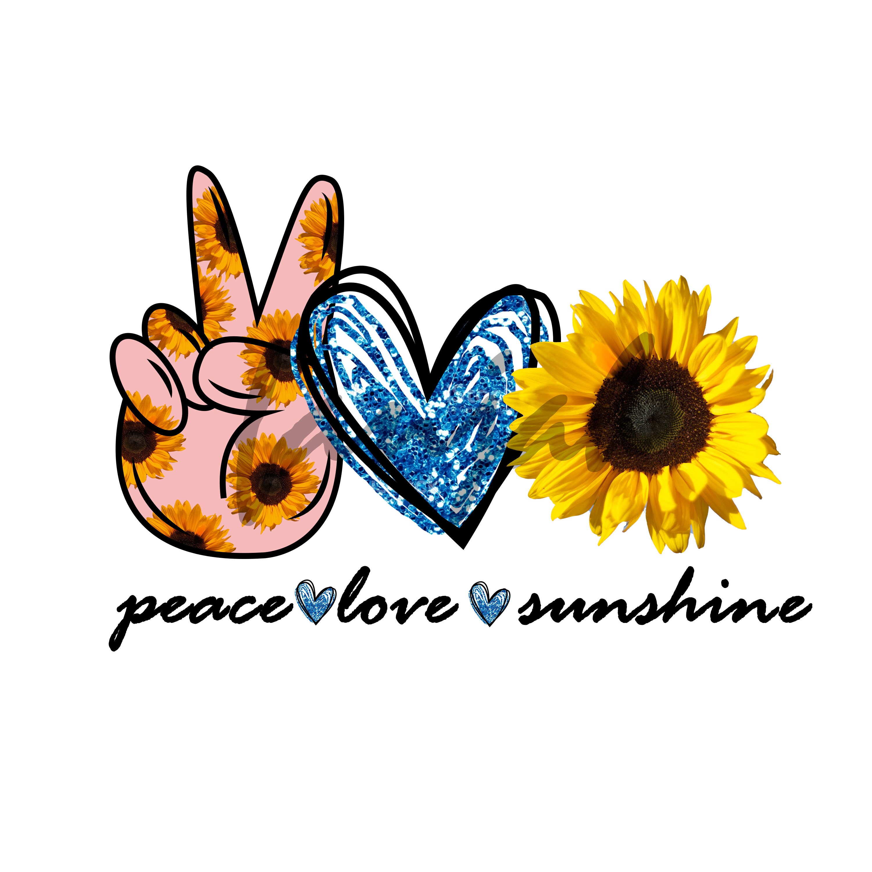 Peace Love Sunshine Png,sublimation Designs Downloads,sunflower ...