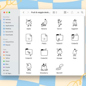Fruits and Veggies Theme Computer Desktop Icon Folder Pack for Mac ...