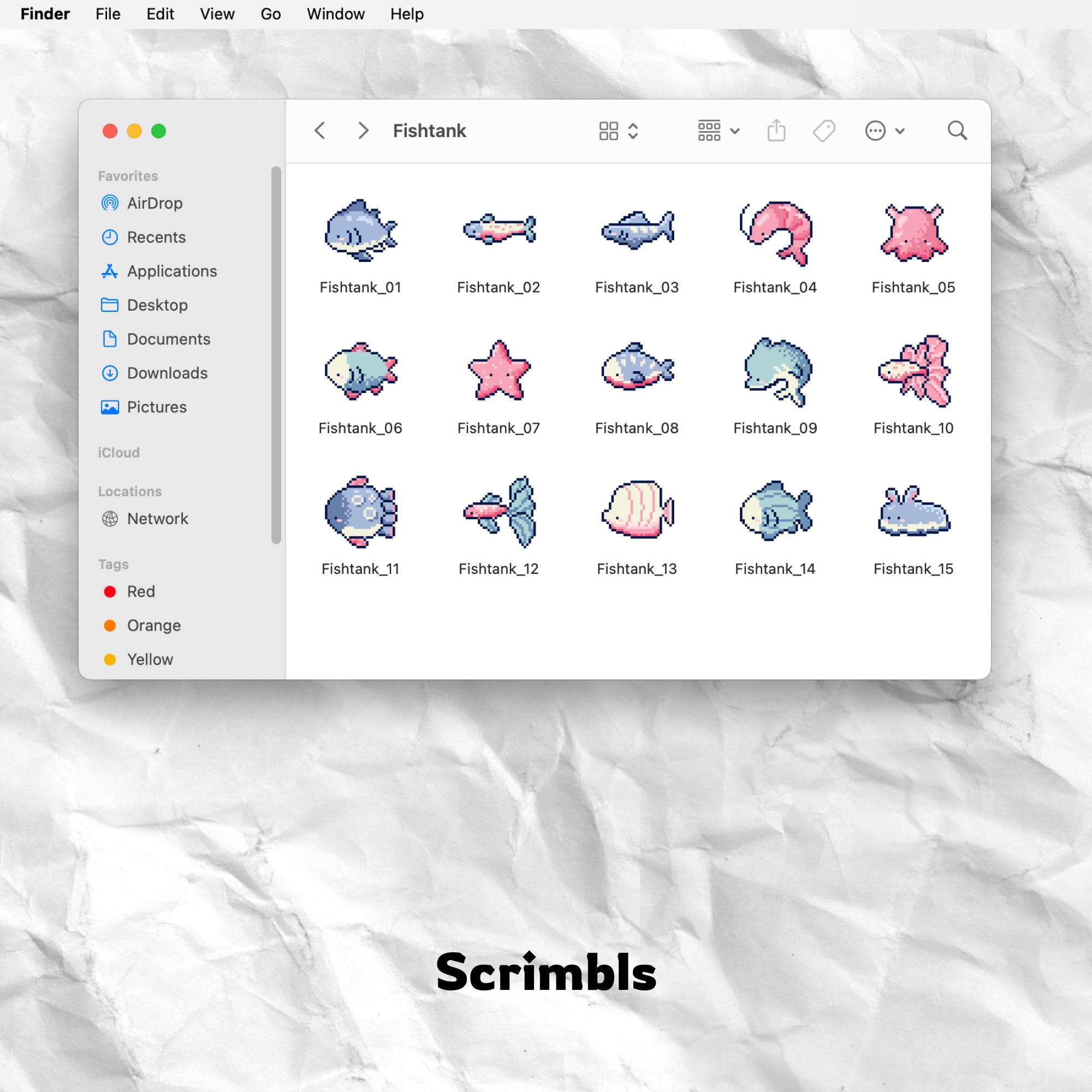 Fishtank Theme Computer Desktop Icon Folder Pack for Mac & Windows ...