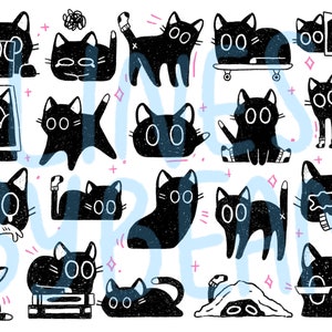 Cat Doodle Theme Computer Desktop Icon Folder Pack for Mac & Windows ...