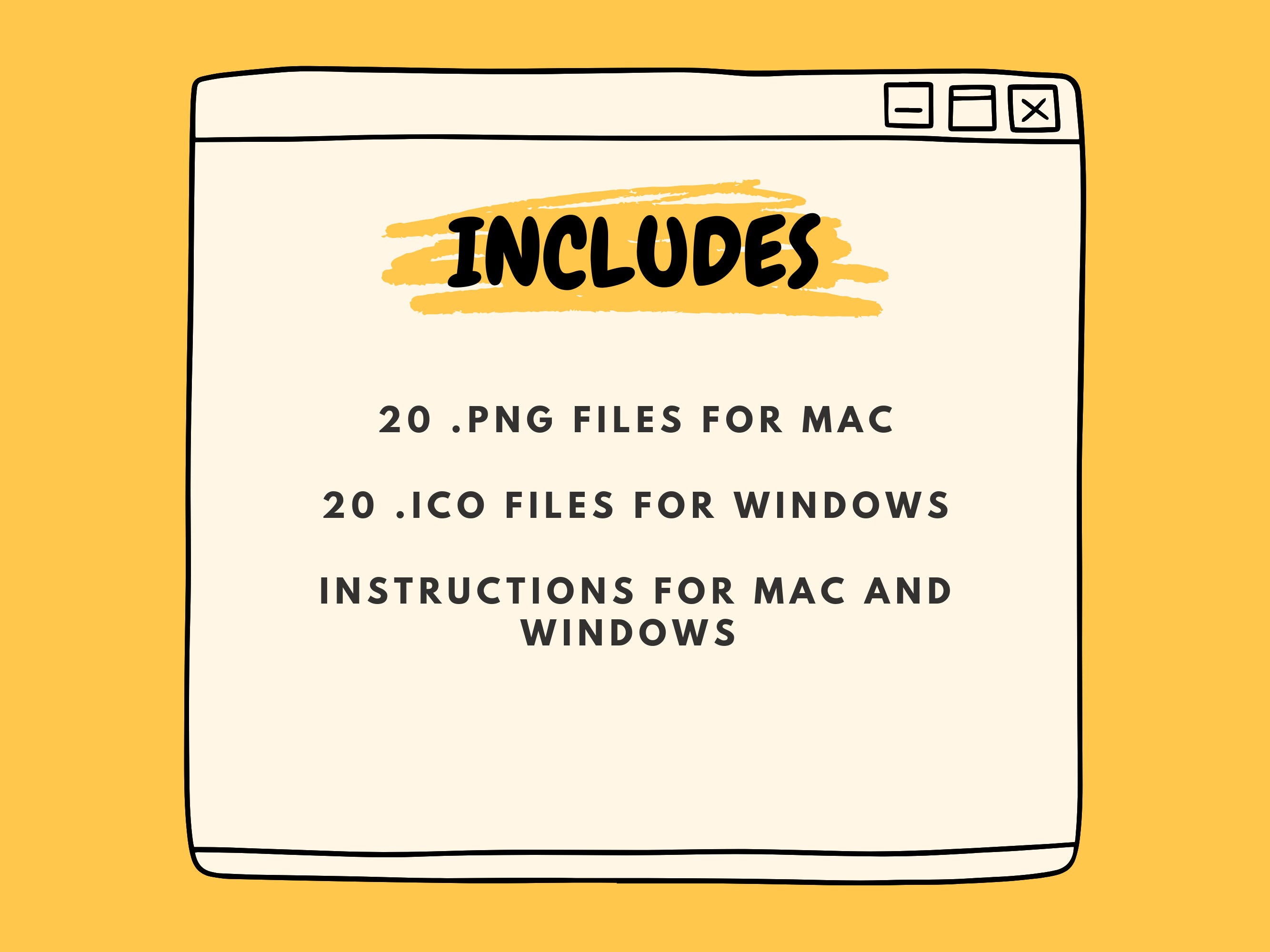 Bakery Theme Computer Desktop Icon Folder Pack for Mac & Windows | Mac ...