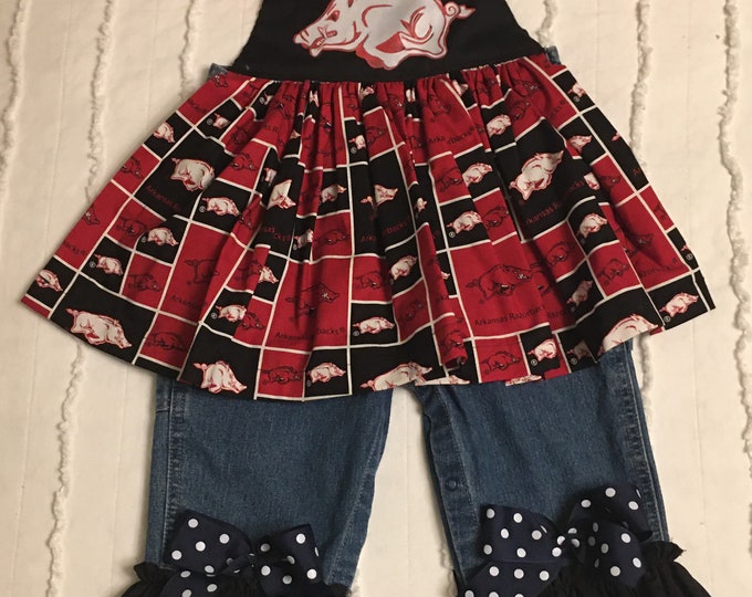 Girls, 24 Month, Razorback Overalls - Etsy