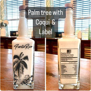 Puerto Rico Theme ENGRAVED Glass Liquor Bottle ONLY, Custom, FREE ...