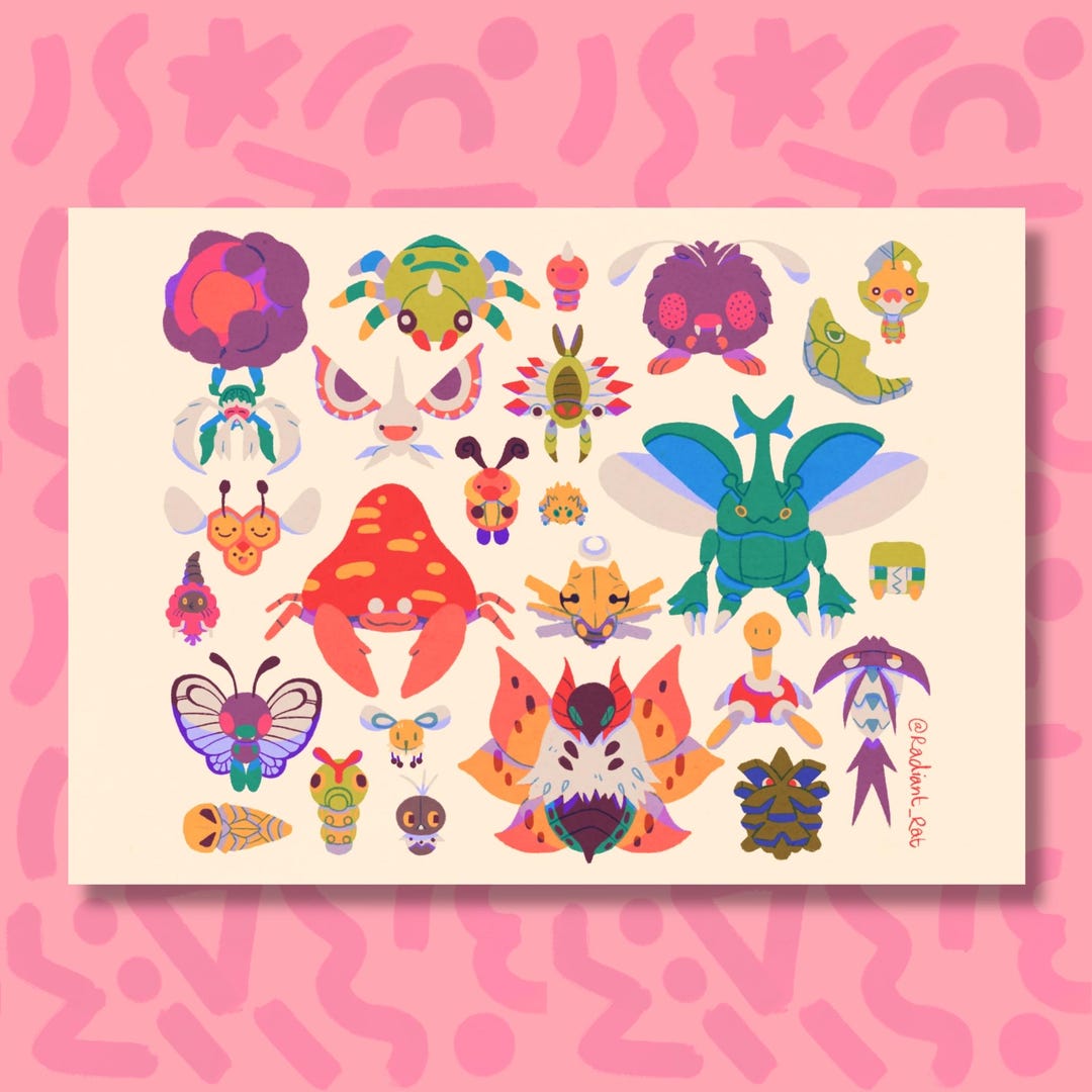 Bug Parade - A4 Art Print - Etsy