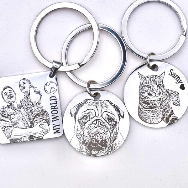 Picture Laser Keychain - Etsy UK