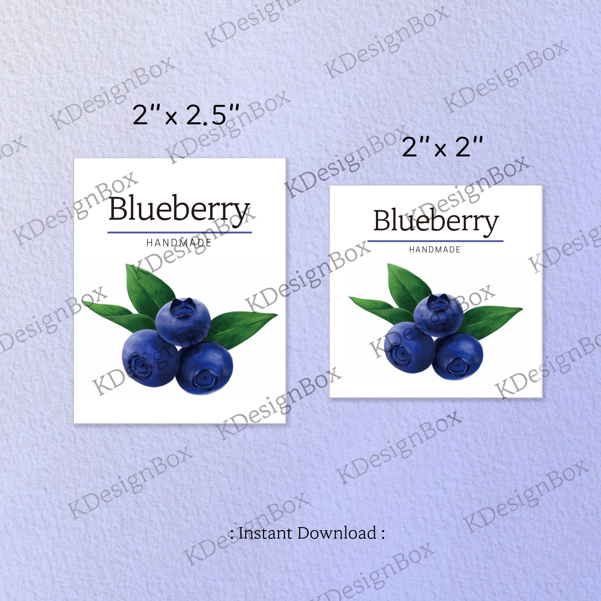 Printable Blueberry Labels Printable Blueberry Tags DIY Gift - Etsy