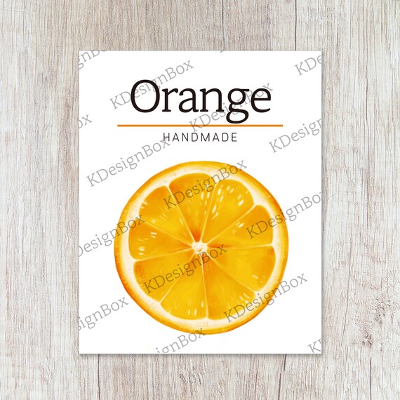 Printable Orange Labels Printable Orange Tags DIY Gift | Etsy