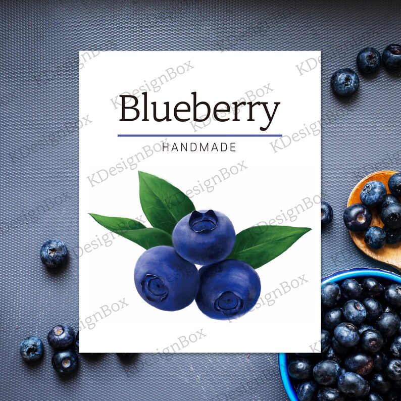 Printable Blueberry Labels Printable Blueberry Tags DIY Gift - Etsy