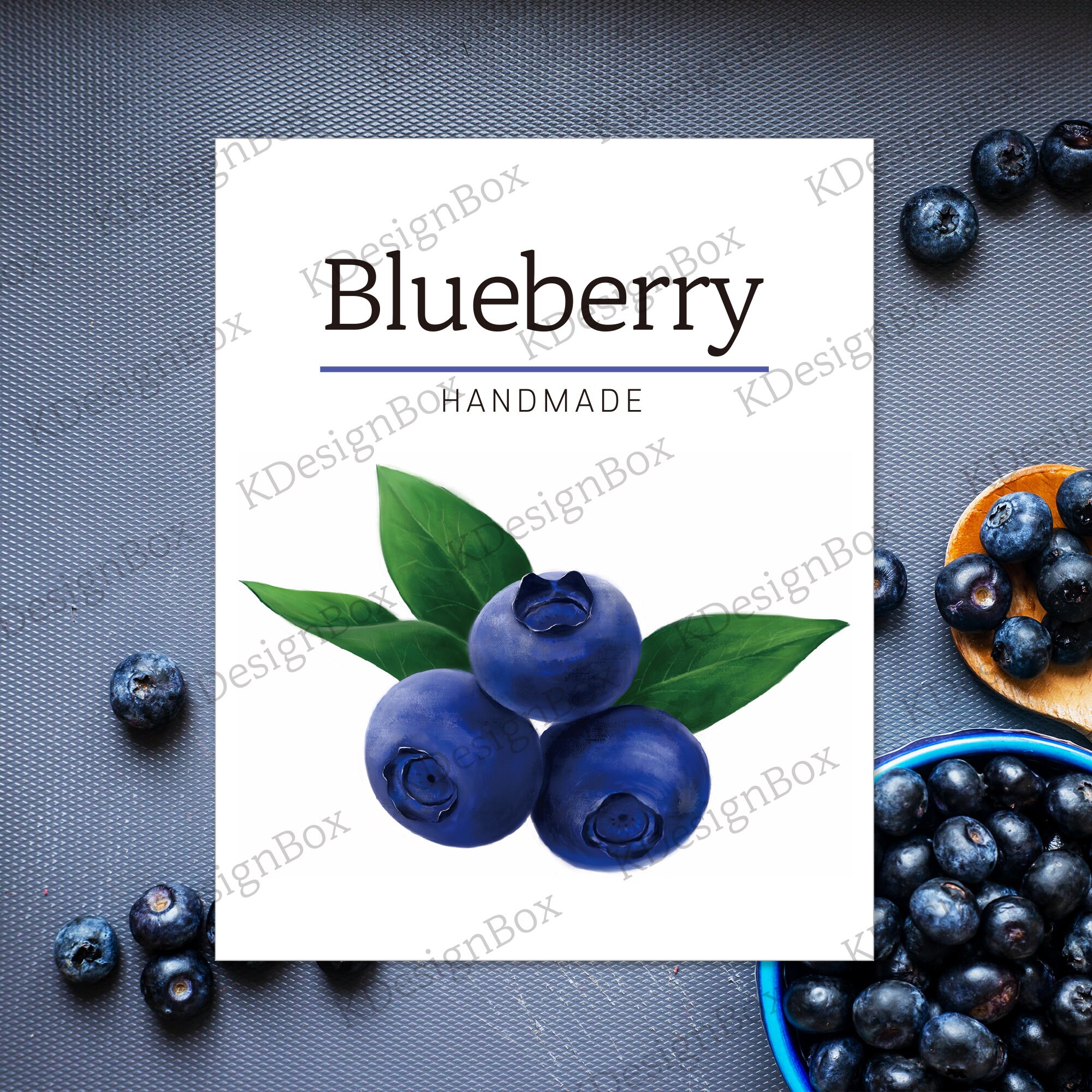 Printable Blueberry Labels, Printable Blueberry Tags, DIY Gift Labels ...