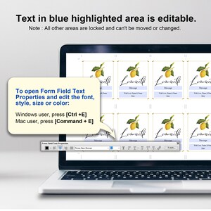 Editable Limoncello Labels, Lemon, Gift Labels, Editable PDF, Editable ...