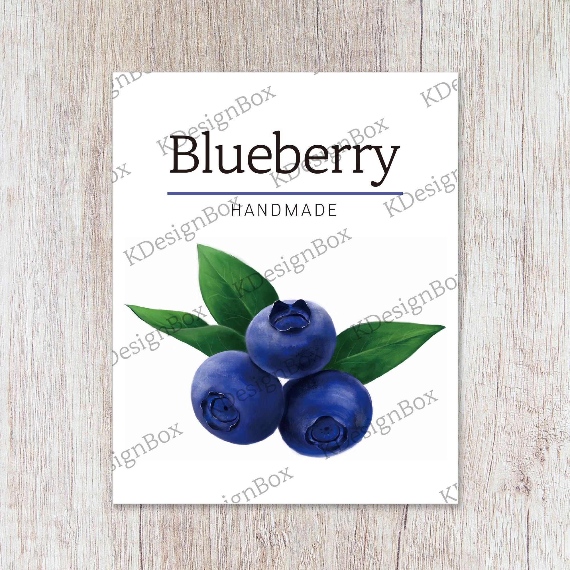 Printable Blueberry Labels Printable Blueberry Tags DIY Gift - Etsy