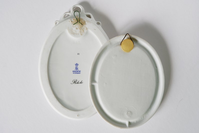 Kaiser Porcelain Rokoko Wall Plate Decor Set of 2 Couples Motive With ...