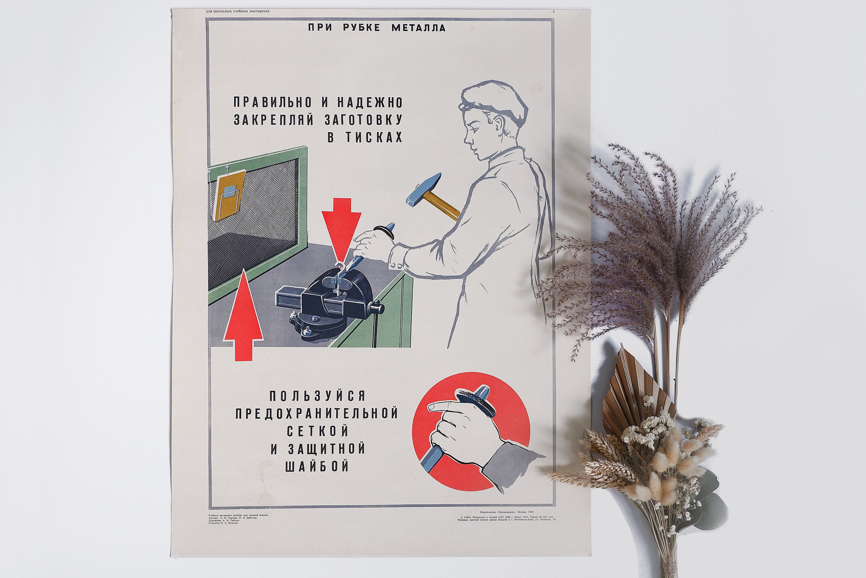 Authentic Soviet Educational Poster | Information on How to Work With a ...