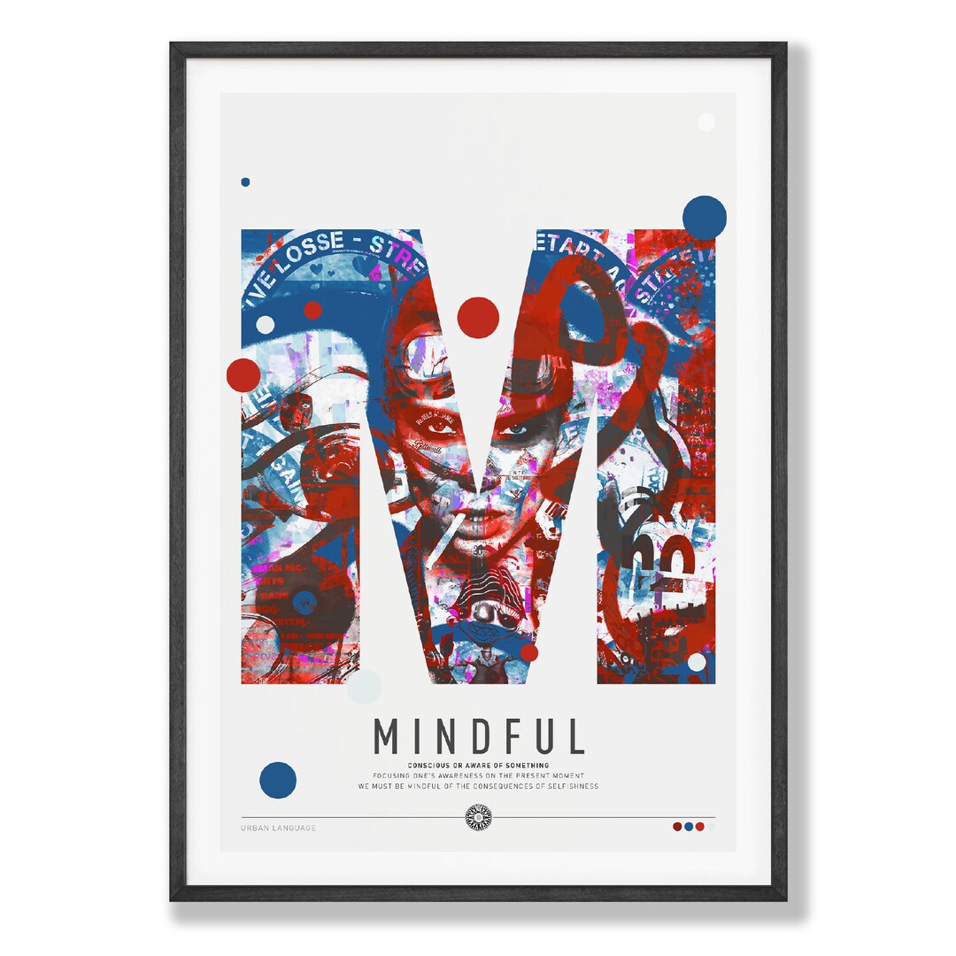M is for Mindful. Alphabet Poster. Definition Poster. - Etsy