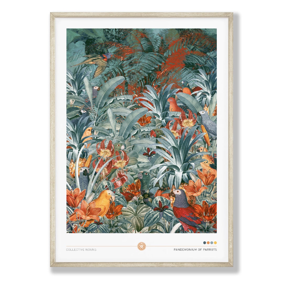 Parrot Poster. Pandemonium of Parrots Poster. Collective Noun Poster ...