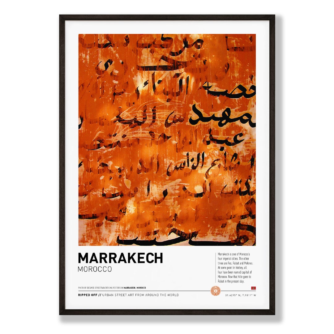 Marrakech Poster. Street Art Poster. Collectable Travel - Etsy