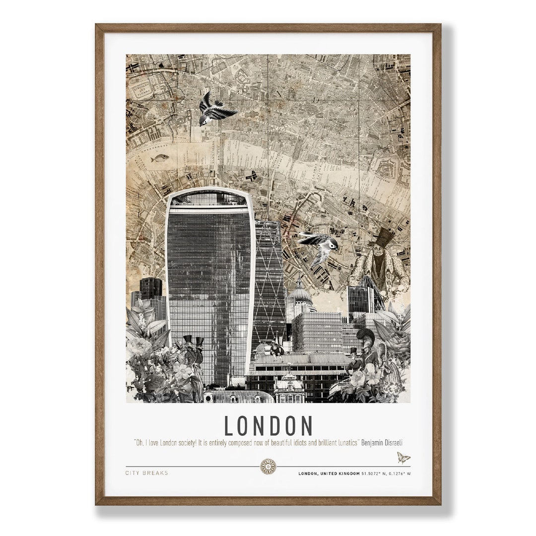 London Poster. London City Skyline Poster. London Map Poster. City ...
