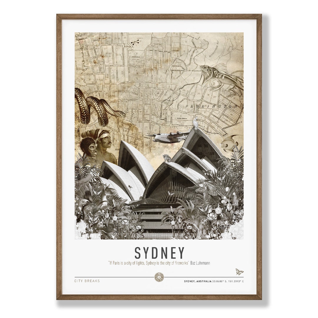 Sydney Poster. Australia Poster. Sydney Opera House Poster. Aboriginal ...