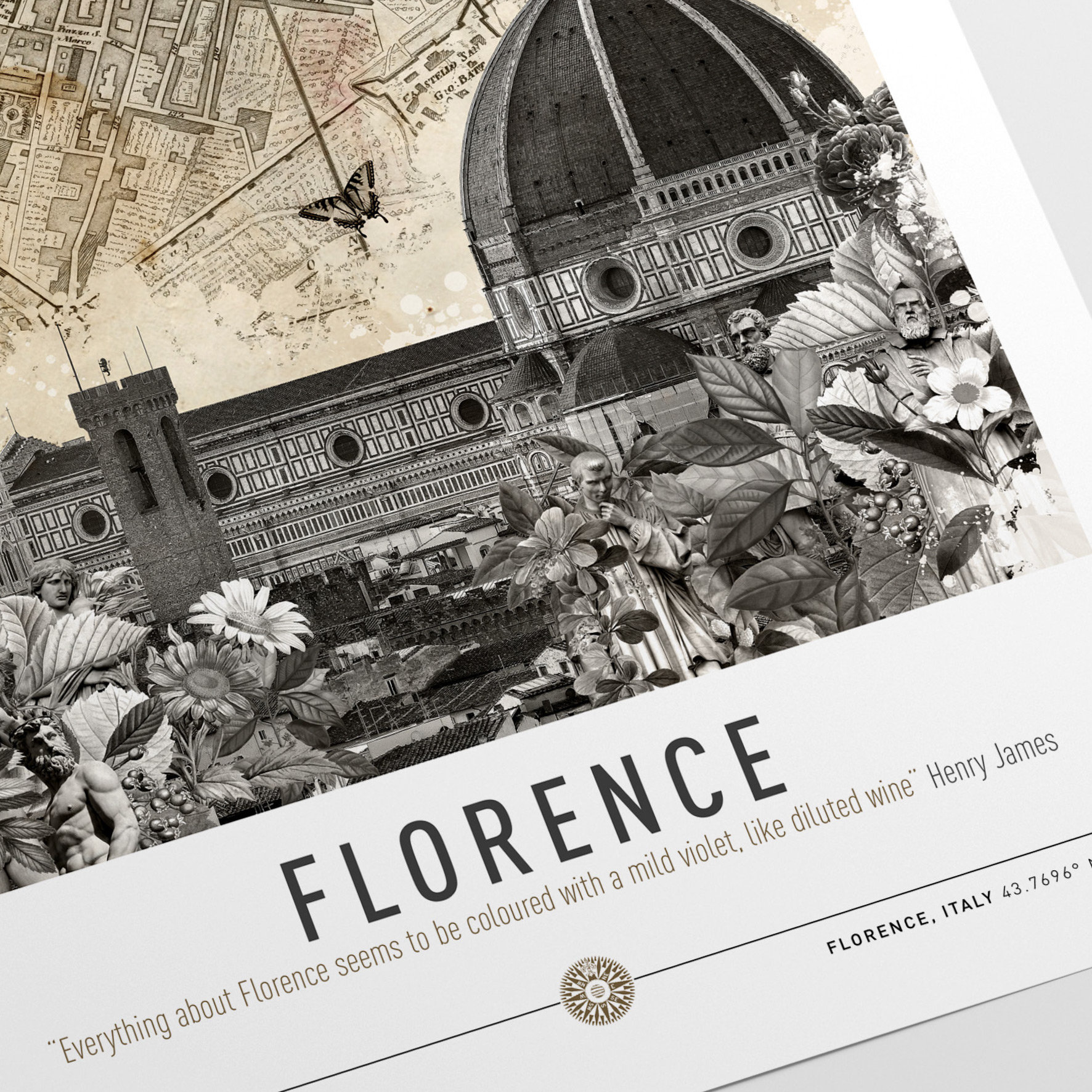 Florence Poster. Italian Travel Poster. Duomo Poster. Michelangelo ...