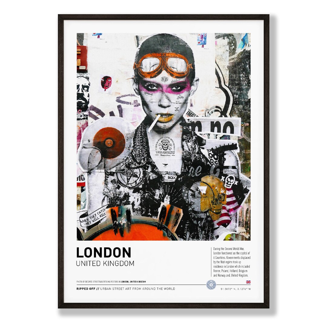 London Poster. Street Art Poster. Collectable Travel Poster. - Etsy