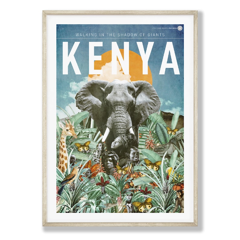 Kenya Poster. Africa Poster. Tribal Poster. Kenya Travel Poster ...
