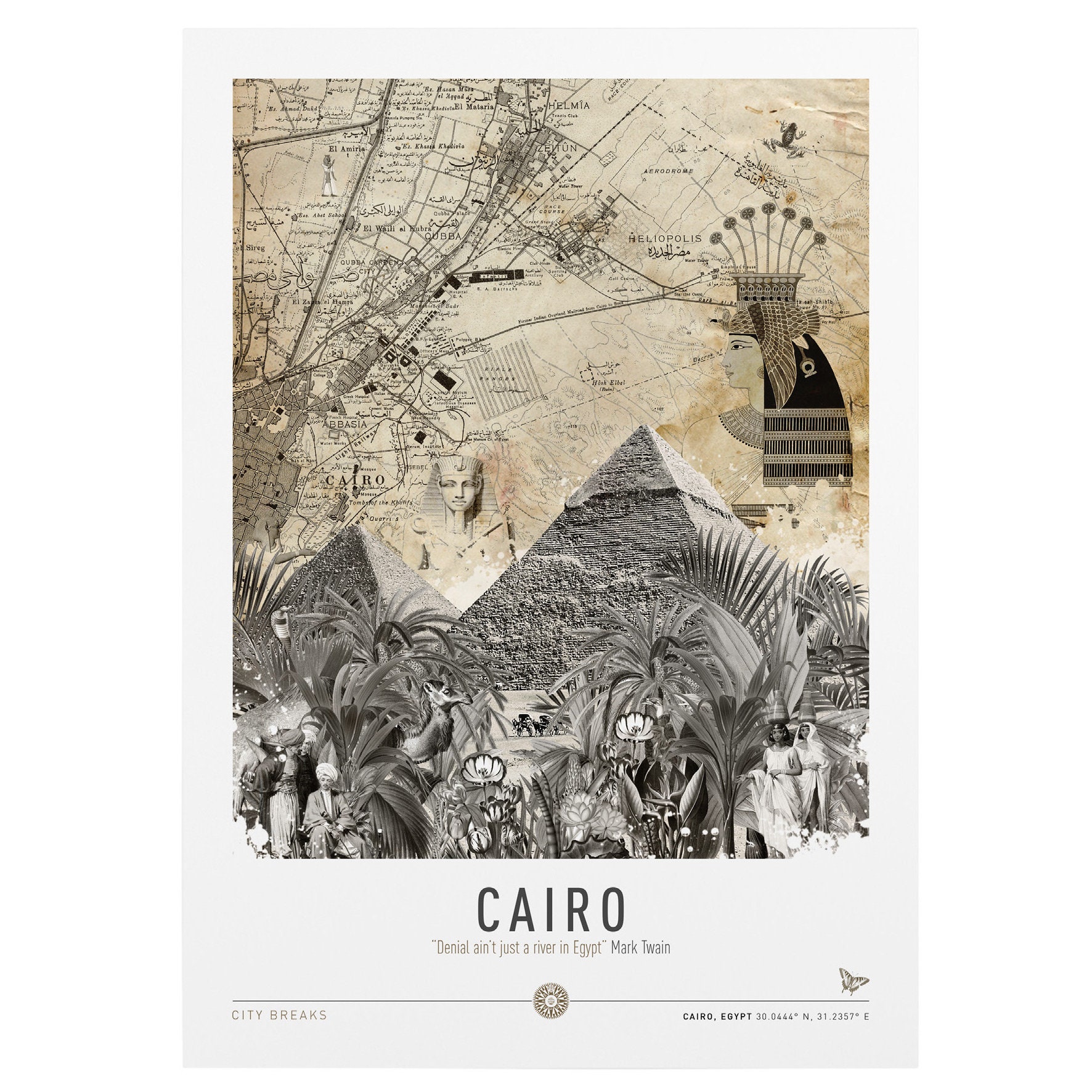 Cairo Poster. Egypt Poster. Pyramid Poster. Egyptian Art Poster ...