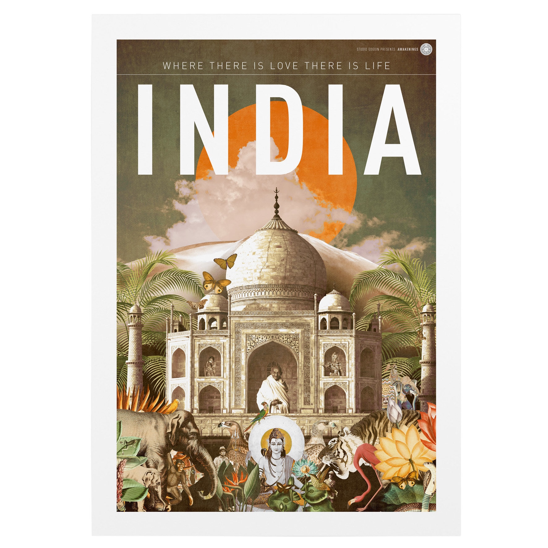 India Poster. Taj Mahal Poster. India Travel Poster. Spiritual Poster ...