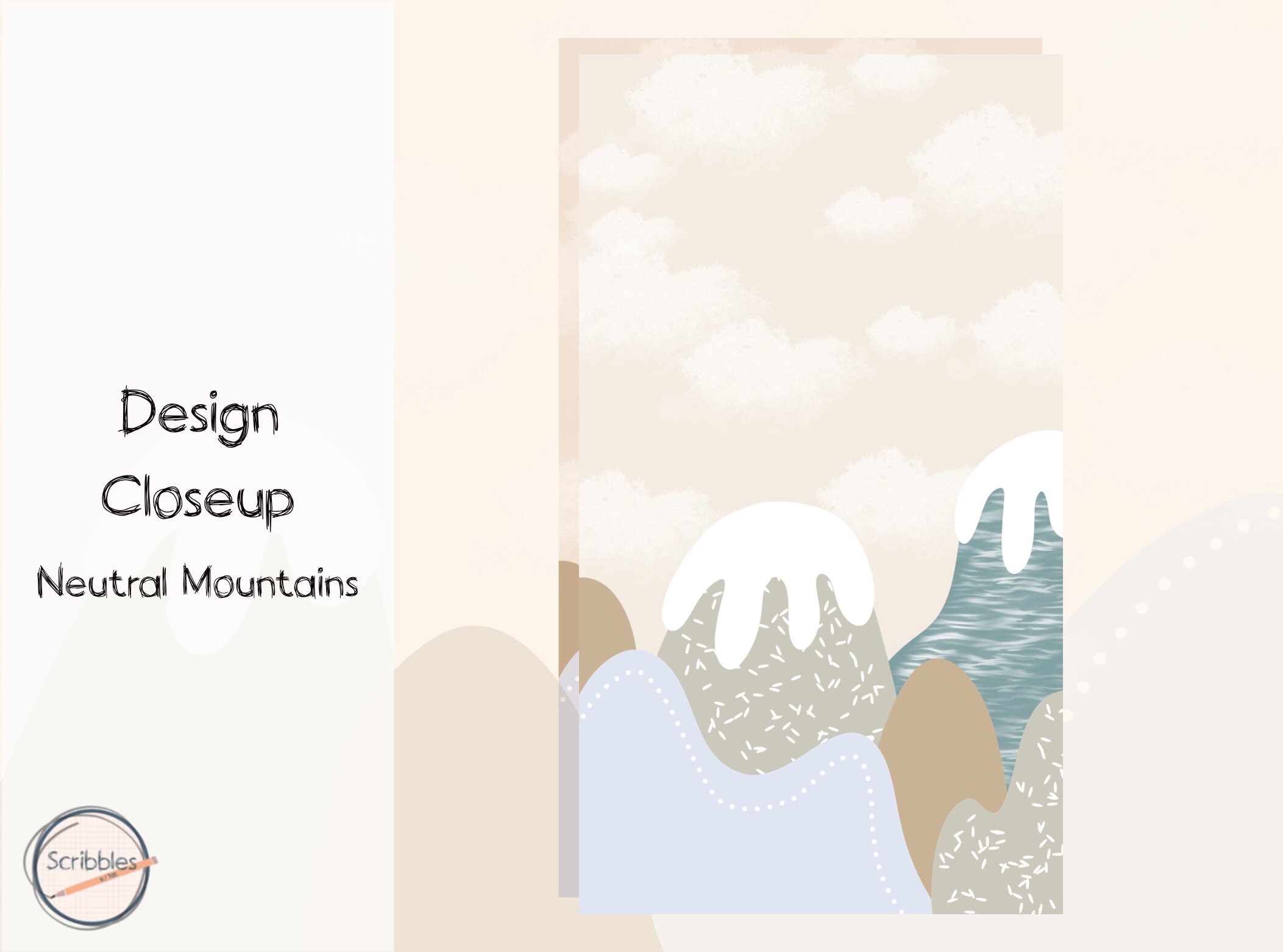 Neutral Mountain Cloud Wallpaper for iPad / Tablet. Neutral, Brown ...
