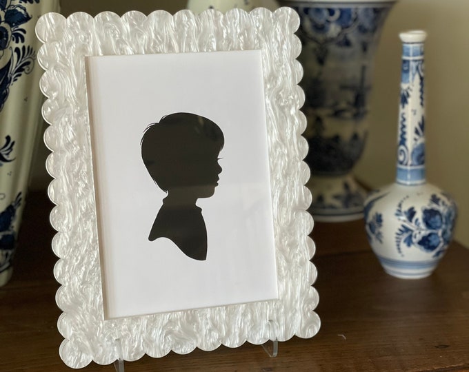 Handmade Scalloped Wooden Picture Frame Multiple Colors Available - Etsy