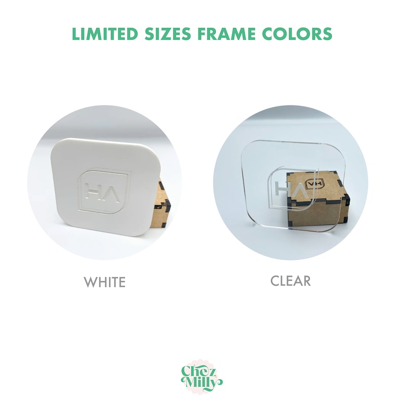 Clear Acrylic Frame With Scalloped Edge Custom Picture Frame - Etsy