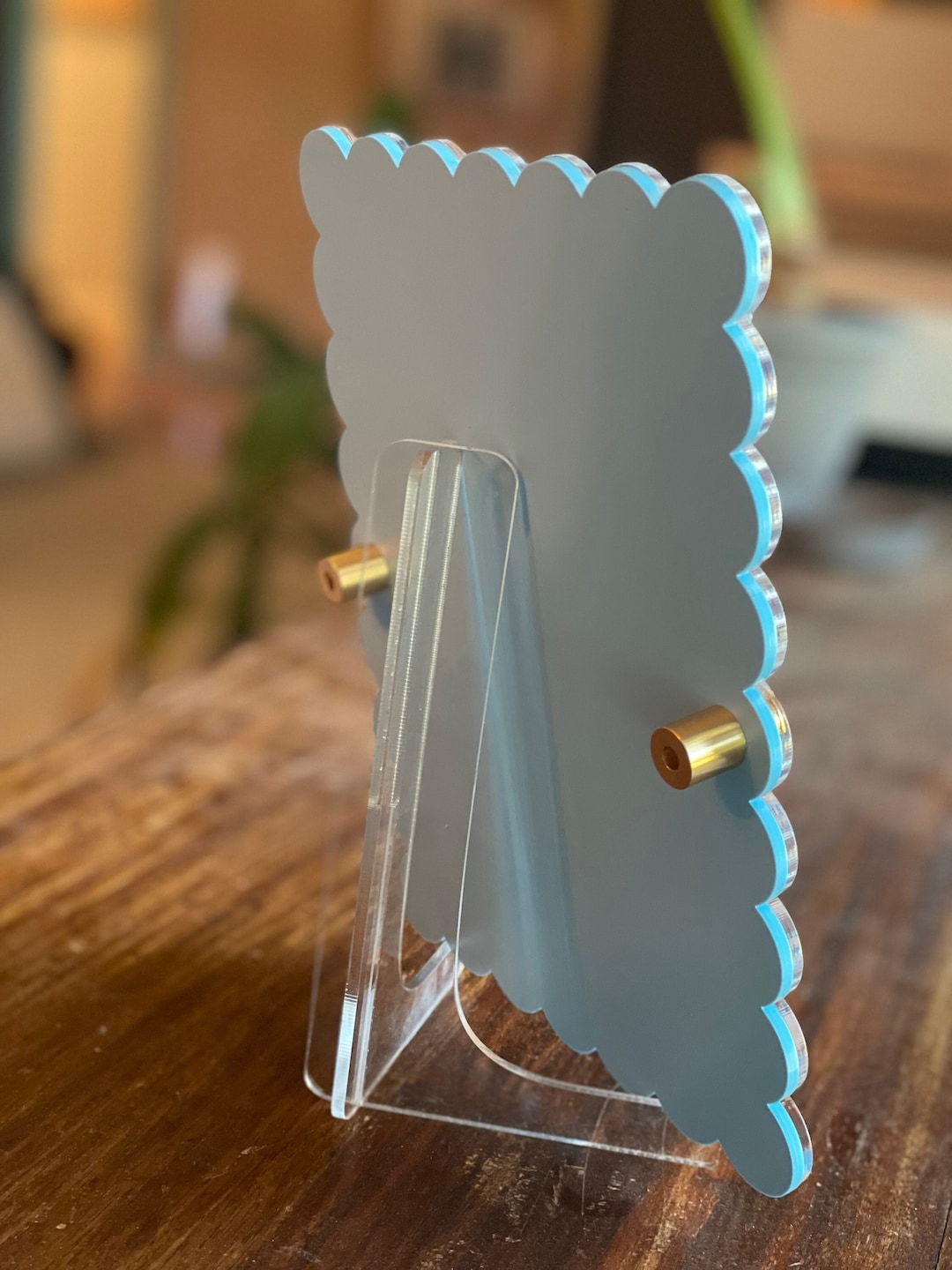 Clear Acrylic Picture Stand, Tabletop Easel for Photo or Plate Display ...