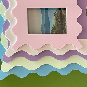 Wavy Edge Acrylic Picture Frame: Pastel Easter Decor, 4x6 Custom Photo ...