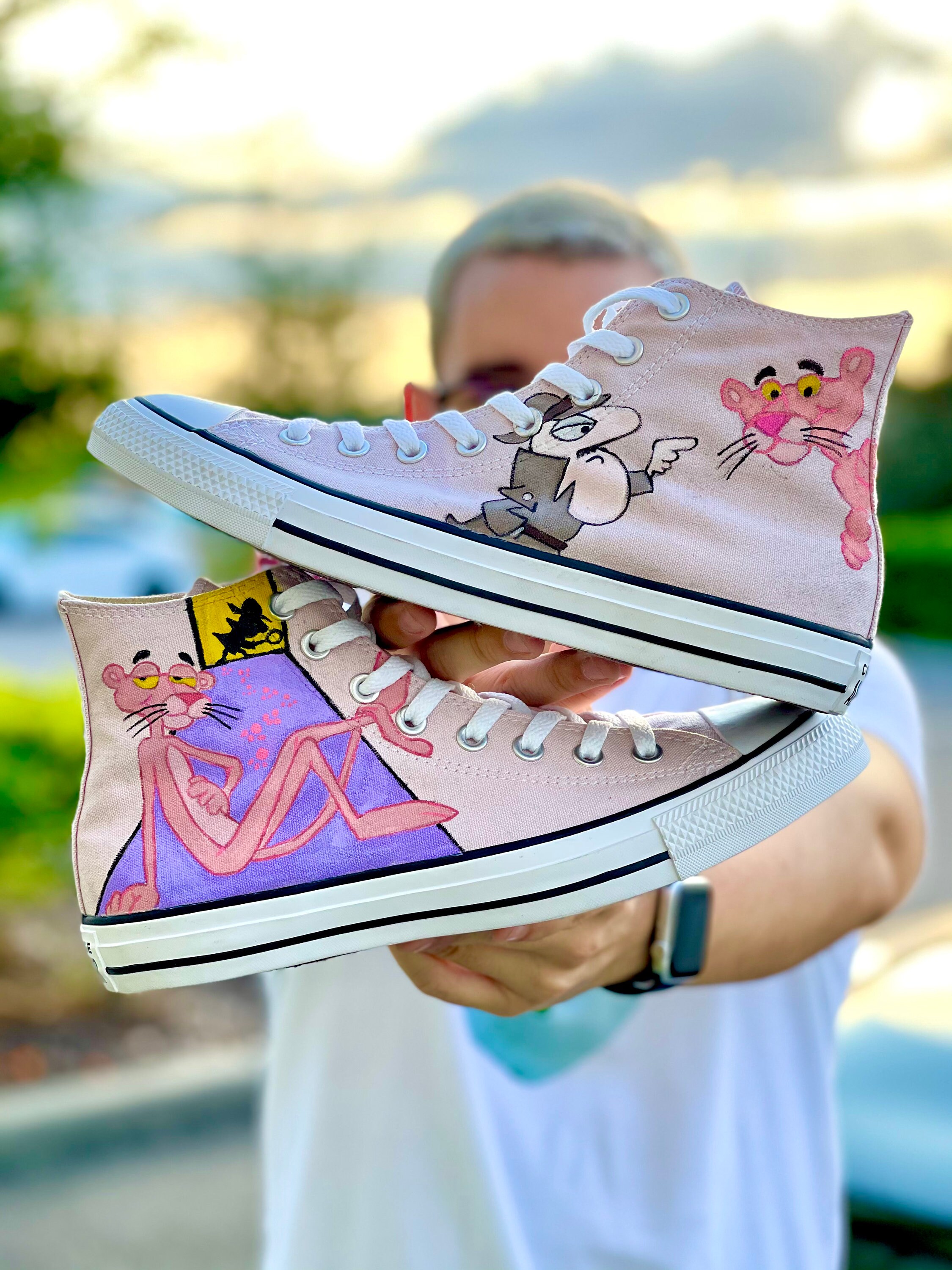 Die rosa Panther Custom Converse La Pantera Rosa Custom. | Etsy