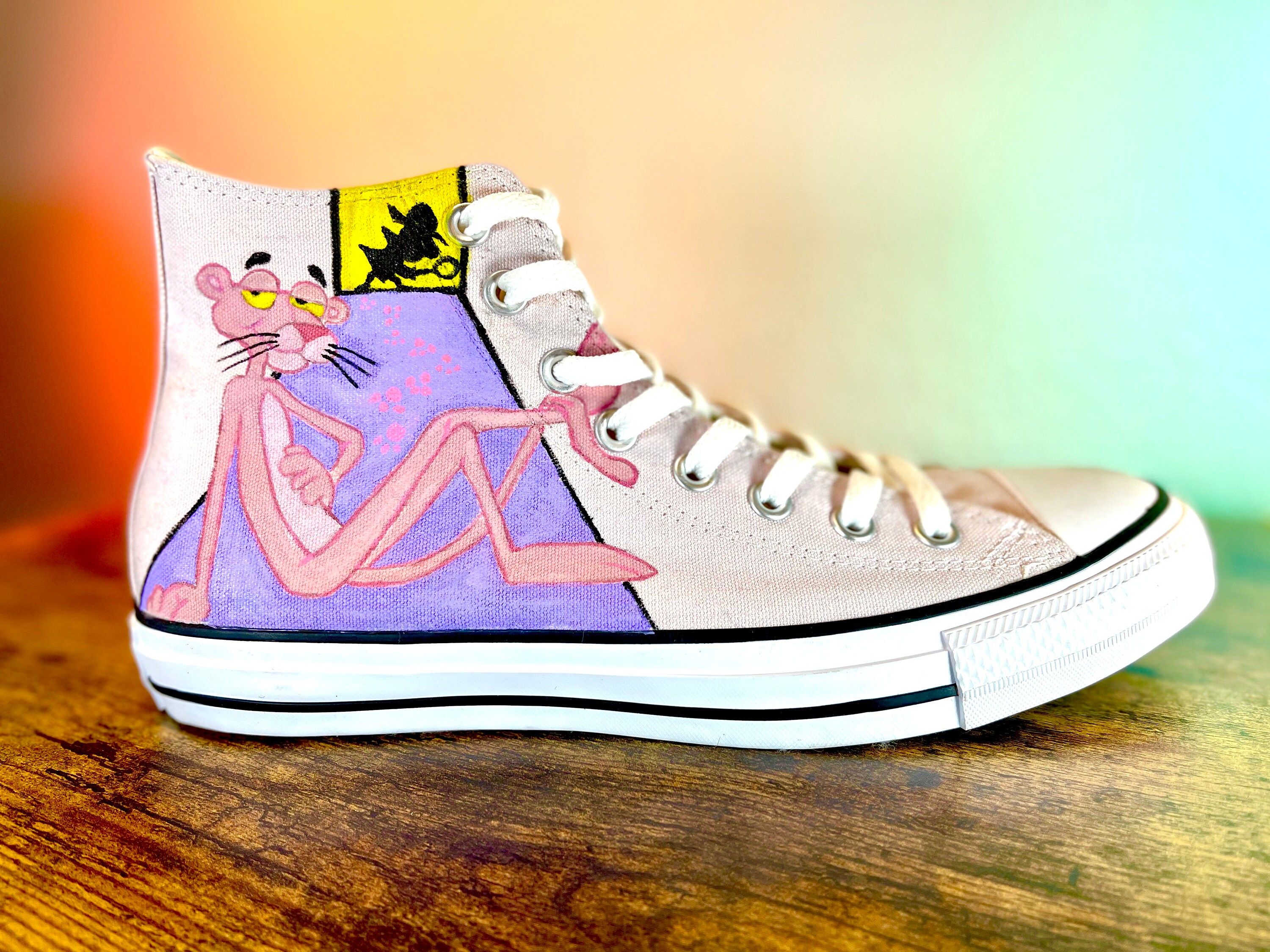 Die rosa Panther Custom Converse La Pantera Rosa Custom. | Etsy