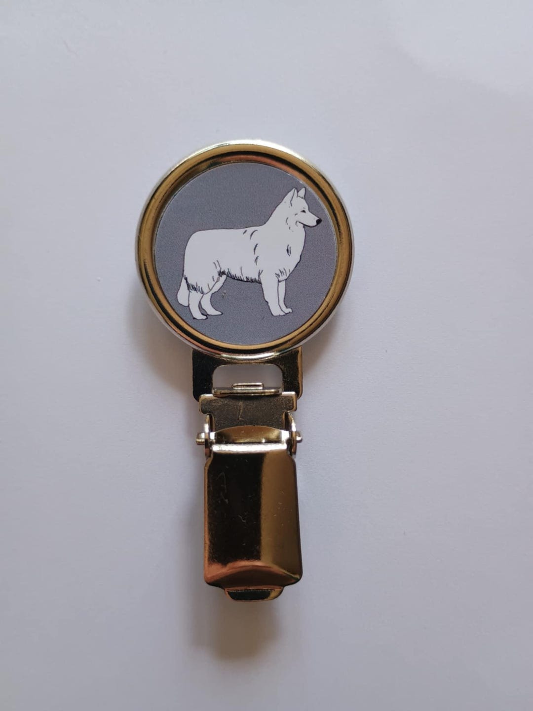 White Swiss Shepherd Dog Show Ring Number Clip - Etsy