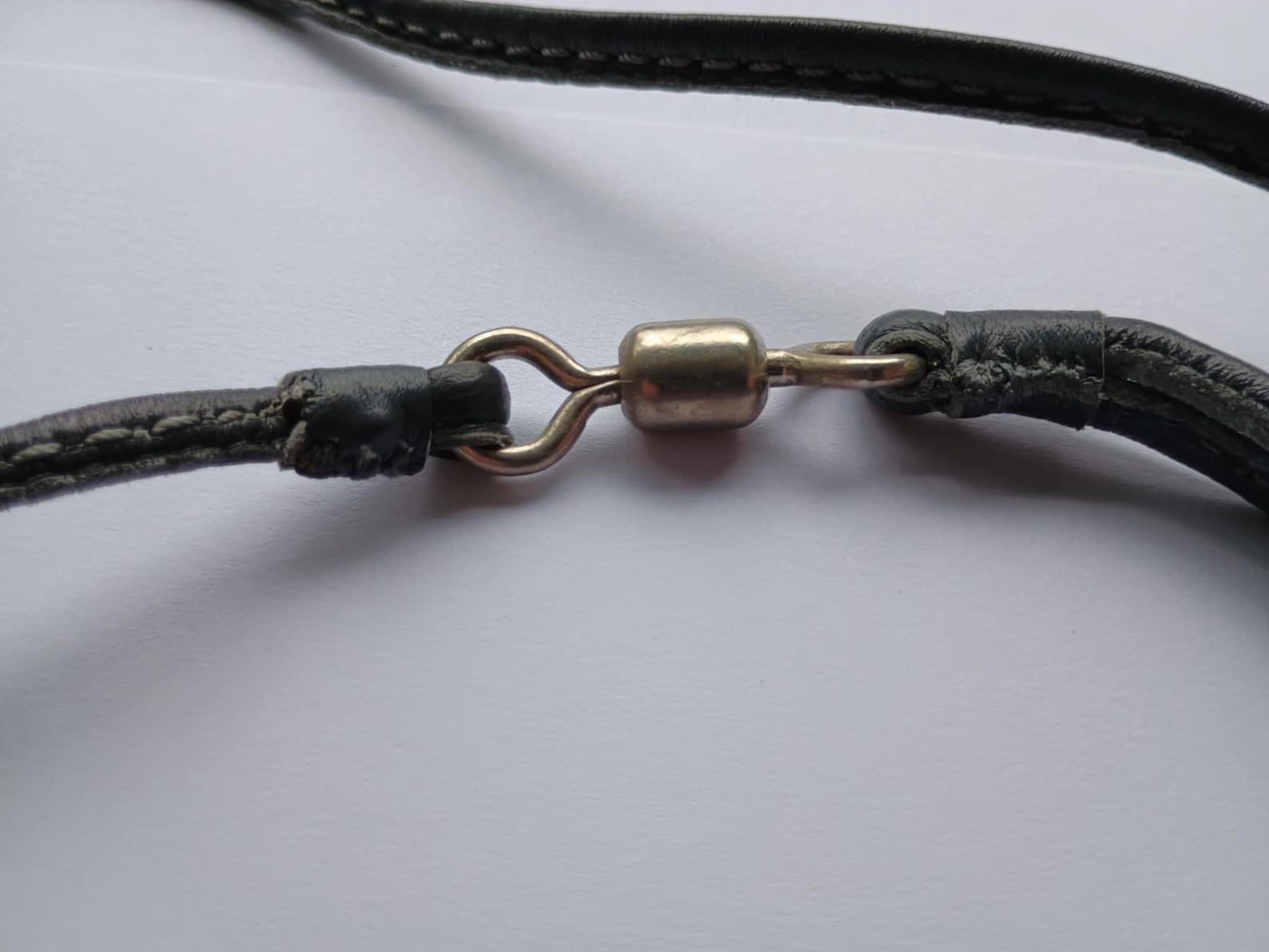Grey Rolled Leather Dog Show Loop Lead With Kindness Pad - Etsy