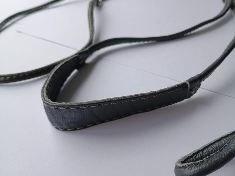 Grey Rolled Leather Dog Show Loop Lead With Kindness Pad - Etsy