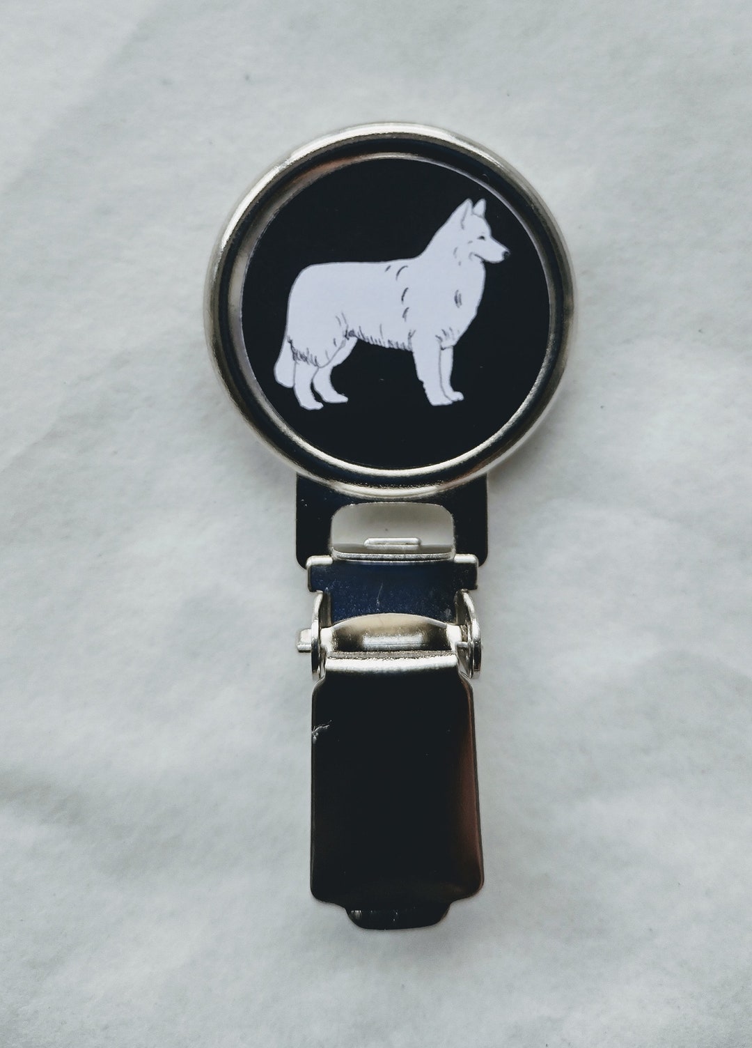 White Swiss Shepherd Dog Show Ring Number Clip - Etsy