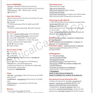 CCRN Exam Review, Exam Study Guide, Cram Sheet, Printable Review ...