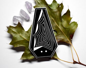 Skull and Coffin vinyl Sticker - Etsy