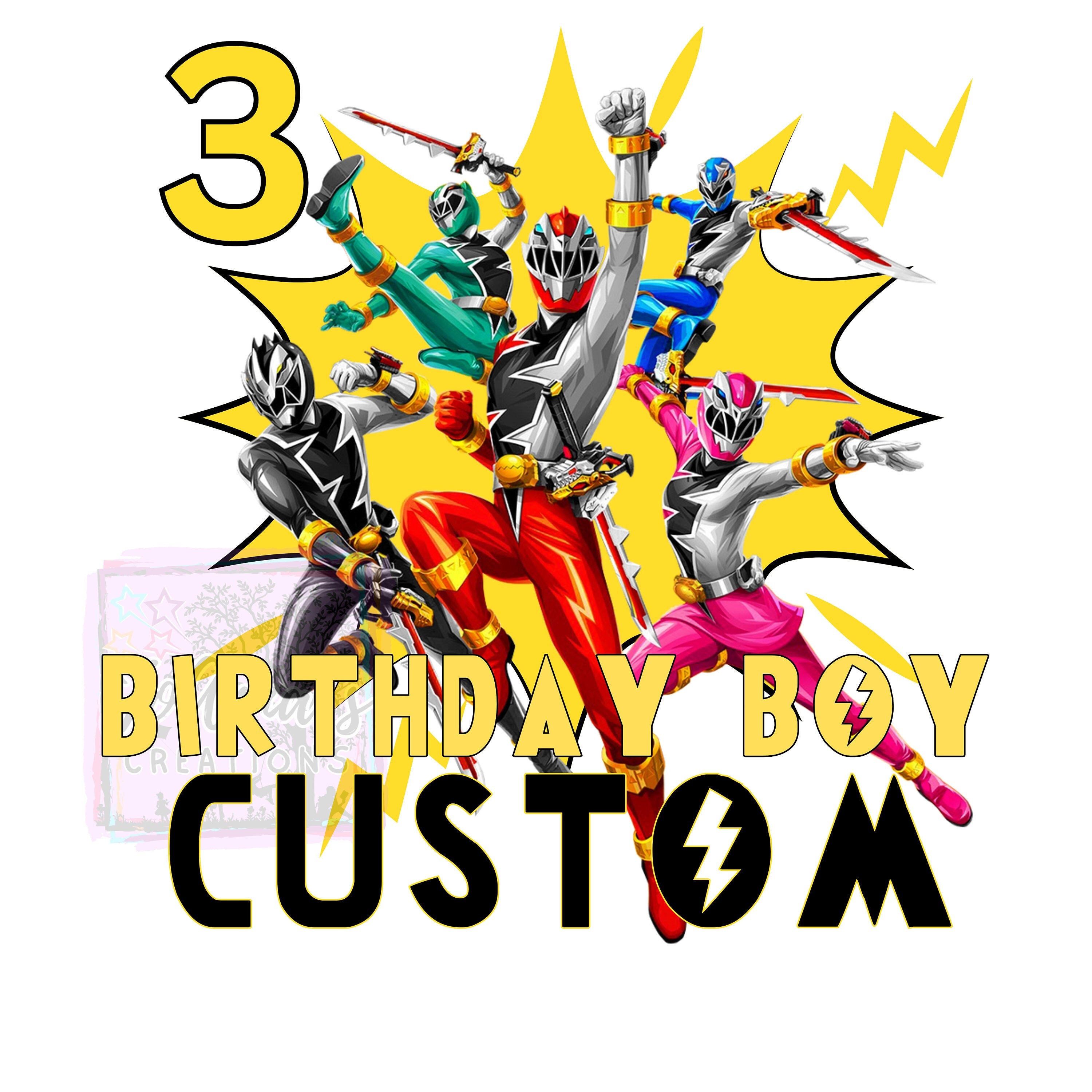 Power Rangers Birthday Png, Custom Birthday Png, Download File - Etsy