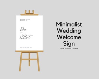 Minimalist Wedding Welcome Sign - Etsy
