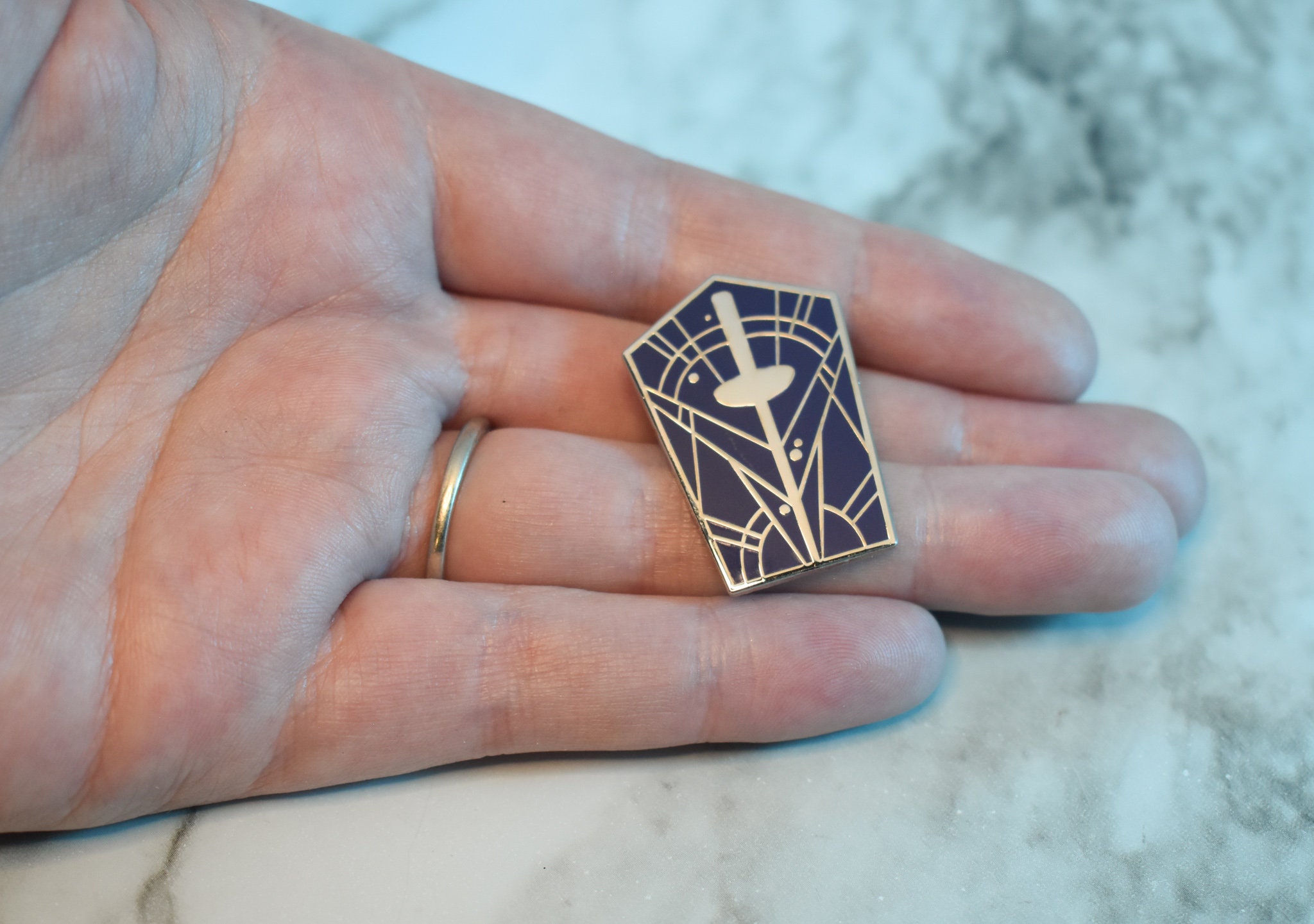 Foil Fencing Blade / Sword Enamel Pin - Etsy