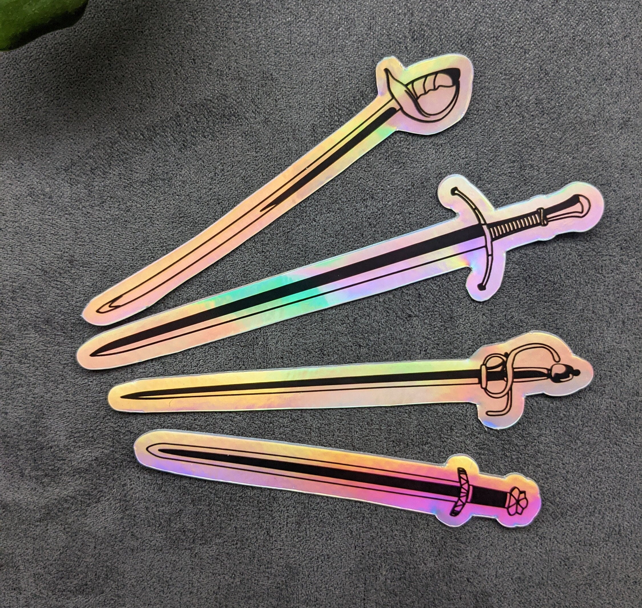 Holographic Historical Sword Stickers - Etsy