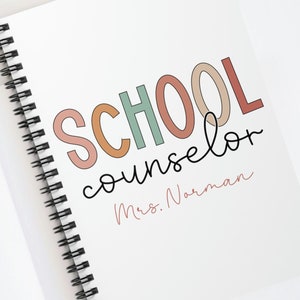 Personalized School Counselor Notebook Journal, School Counselor Gifts ...