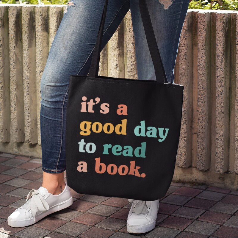 Reading Tote Bag - Etsy